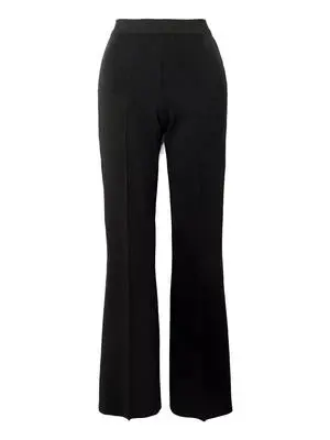 HIGH SPORT Long Kick Stretch-cotton Flared Pants - Black