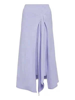 Victoria Beckham Asymmetric Tie-dyed Maxi Skirt - Purple