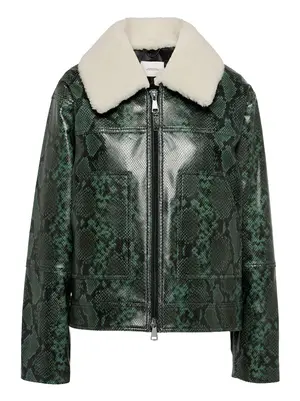 DOROTHEE SCHUMACHER Dorothee Schumacher Urban Jungle Snake-Print Leather Jacket