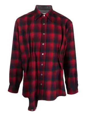 MAISON MARGIELA X Pendleton Checked Wool Playsuit Shirt