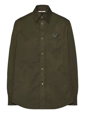 Valentino Garavani V-detail Shirt Jacket - Green