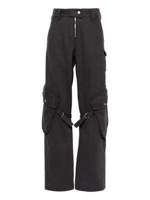 Acne Studios Mid-waist Straight-leg Trousers - Grey