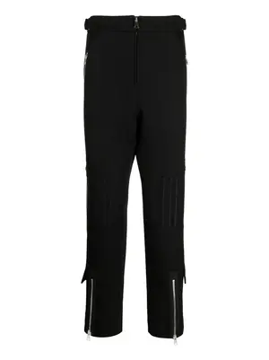 NAMACHEKO Zip-detailed Wool Trousers - Black