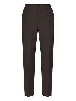 Dolce & Gabbana Logo-embroidered Trousers - Grey