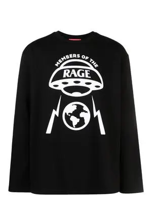 MEMBERS OF THE RAGE Illustration-print Cotton Sweatshirt - Black