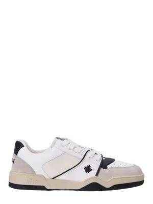 Dsquared2 Spiker Leather Sneakers - White