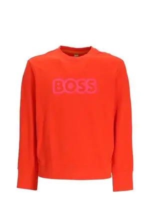 BOSS Logo-print Jersey Sweatshirt - Red