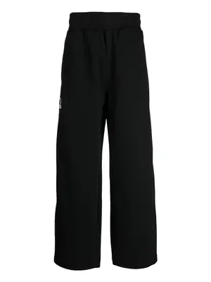 Izzue Logo Appliqué Wide-leg Trousers - Black