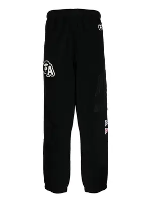 AAPE BY *A BATHING APE® Logo-appliqué Cotton Track Pants - Black