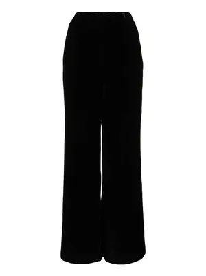 Ulla Johnson Veronica Velvet Wide-leg Trousers - Black