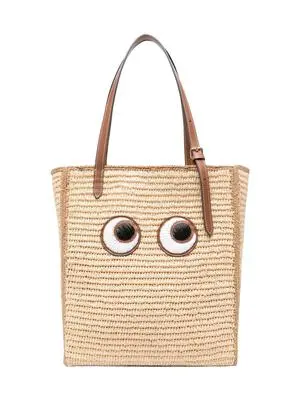 ANYA HINDMARCH Eyes Raffia Tote - Neutrals