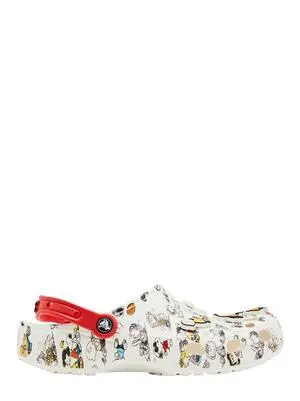 CROCS Peanuts X Classic Clog Allover Print - White