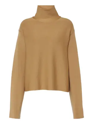 Khaite Sree Wool-blend Turtleneck Sweater - Brown