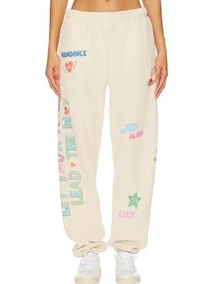 THE MAYFAIR GROUP Angels All Around You Sweatpants - Cream