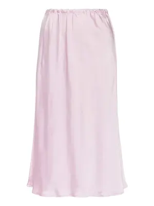 JIL SANDER Satin Midi Skirt - Pink