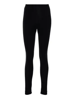 Wardrobe.NYC High-rise Velvet Leggings - Black