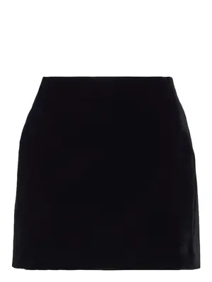 Wardrobe.NYC Velvet Miniskirt - Black