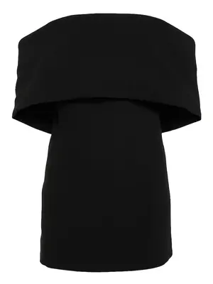 TOTEME Off-shoulder Crêpe Top - Black