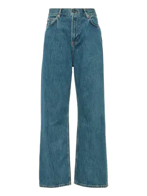 Wardrobe.NYC High-rise Straight Leg Jeans - Blue