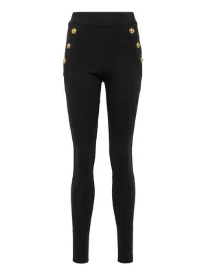 Balmain Jersey Leggings - Black