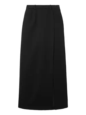 Balenciaga Wrap-effect Maxi Skirt - Black
