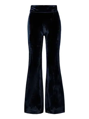 Galvan Velvet Flared Pants - Blue