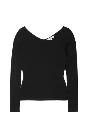 Max Mara Max Mara Leisure Ragazza Stretch-jersey Top Black