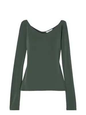 Max Mara Ragazza Stretch-jersey Top - Green