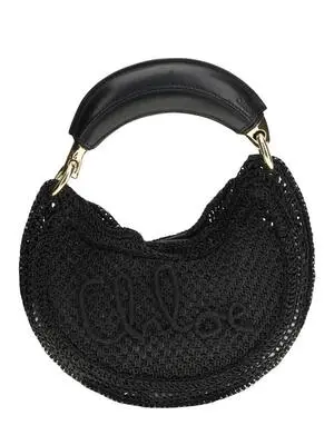 Chloé Raffia Shoulder Bag - Black