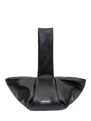 AMBUSH Foldable Leather Bag - Black