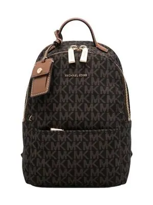Michael Kors Backpack With Monogram - Brown