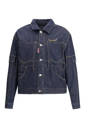 Dsquared2 Cargo Denim Jacket Blue