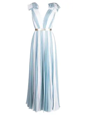 Jenny Packham Laguna Pleated Maxi Dress - Blue