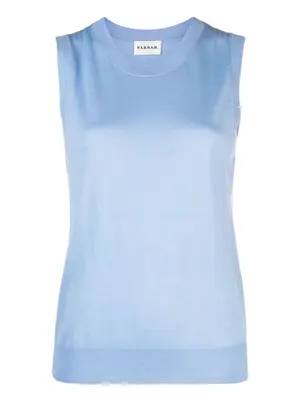 P.a.r.o.s.h Crew-neck Tank Top - Blue