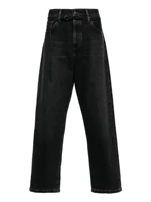 Acne Studios Mid-rise Wide-leg Jeans - Black