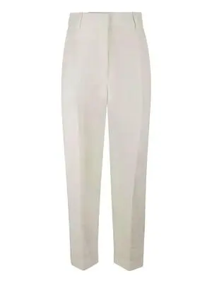 Alexander McQueen Pressed-crease Trousers - White
