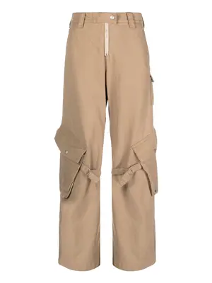 Acne Studios Cotton Cargo Trousers - Neutrals