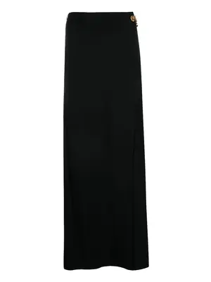 Moschino Padlock-detail Asymmetric Maxi Skirt - Black