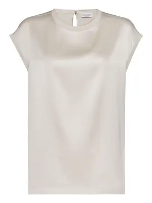 BRUNELLO CUCINELLI Brunello Cucinelli Cap-Sleeve Blouse