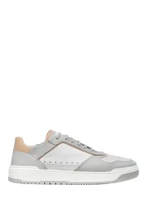 Brunello Cucinelli Logo-patch Leather Sneakers - White