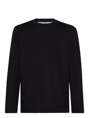 Brunello Cucinelli Round-neck Long-sleeve T-shirt - Black