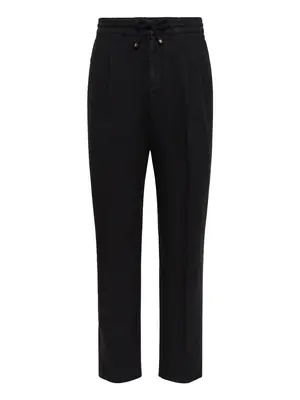 Brunello Cucinelli Straight-leg Track Pants - Black