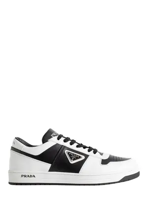 Prada Downtown Leather Sneakers - White