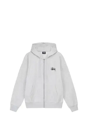 StÜssy Basic Zip Hoodie 'ash Heather - Grey