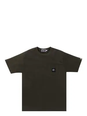 A BATHING APE Label Pocket Tee 'olive Drab - Green