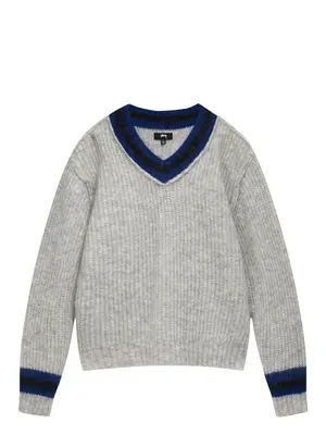 StÜssy Mohair Tennis Sweater - Grey