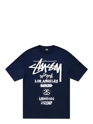 StÜssy Tour Tee 'navy - Blue