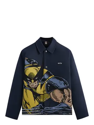 Kith For X-men Wolverine Tapestry Coaches Jacket - Blue
