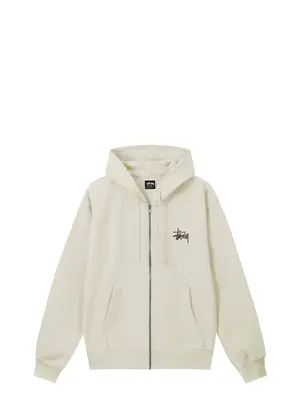 StÜssy Basic Zip Up Hoodie - Cream