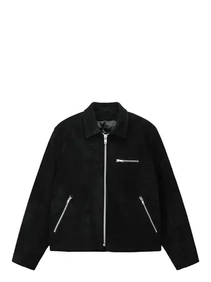 StÜssy 8 Ball Suede Bing Jacket - Black